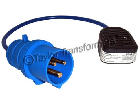 240V 16A TO 13A FLY LEAD ADAPTOR - Taylor Transformers Ltd.